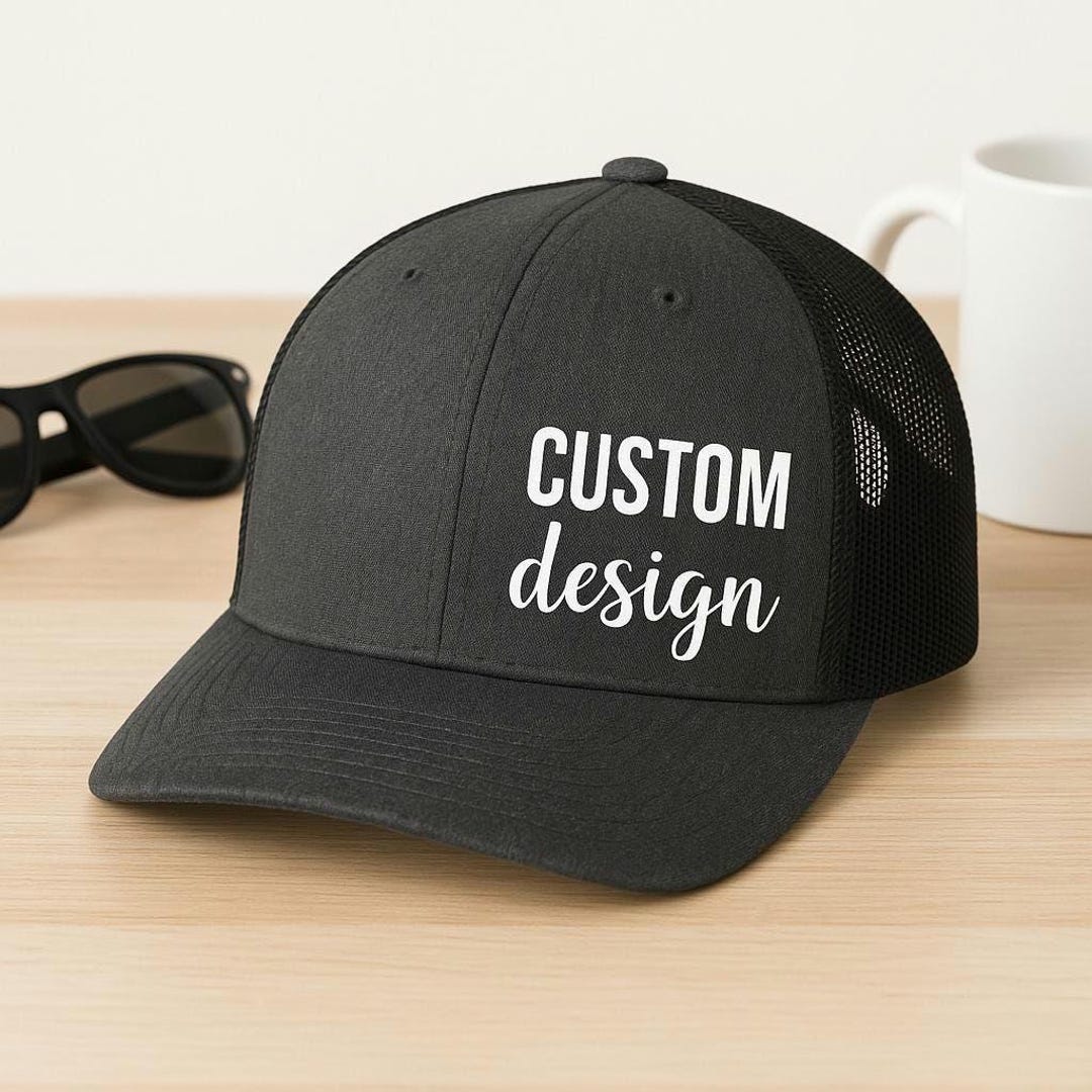 Custom Trucker Hat for Men & Women, Personalized Snapback Baseball Cap ...