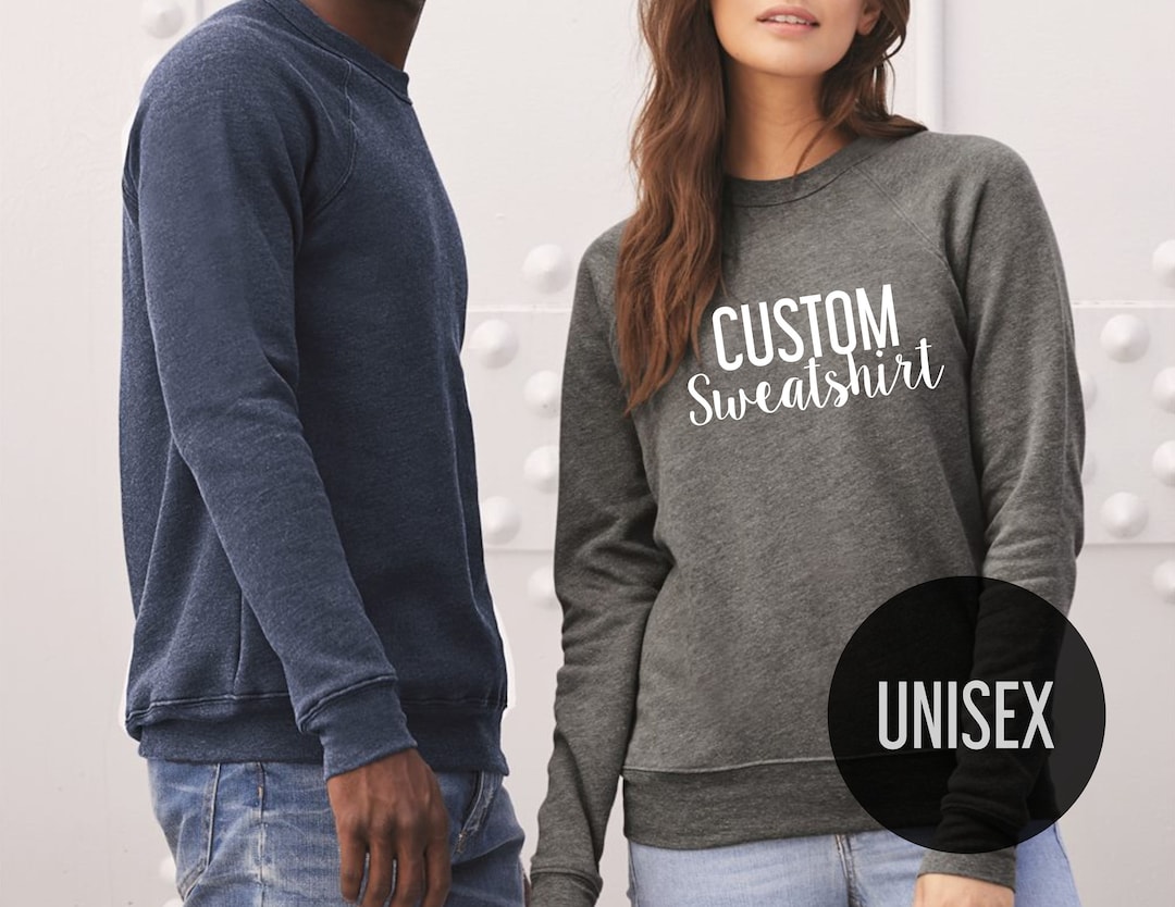 Custom Unisex Sweatshirt Printing - Custom Sweaters - Unisex ...