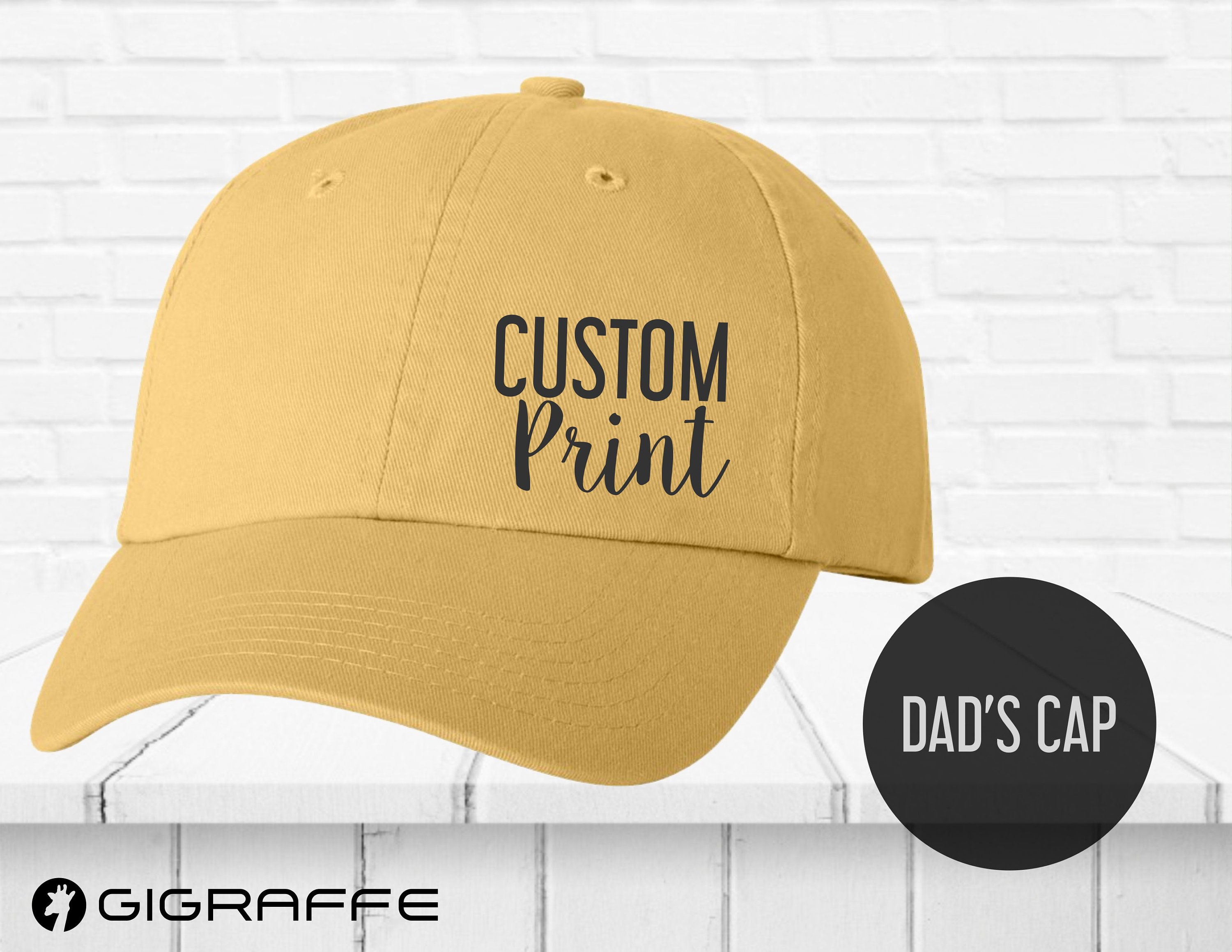 Custom Classic Dad's Cap Custom Hats Custom Chino Caps | Etsy