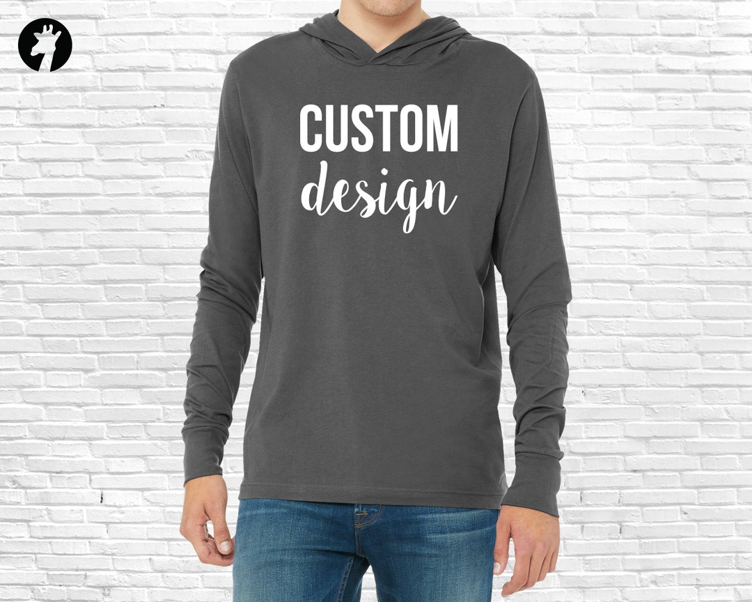 Custom Shirt - Personalized Hooded T Shirts With Text, Graphic, Logo or ...