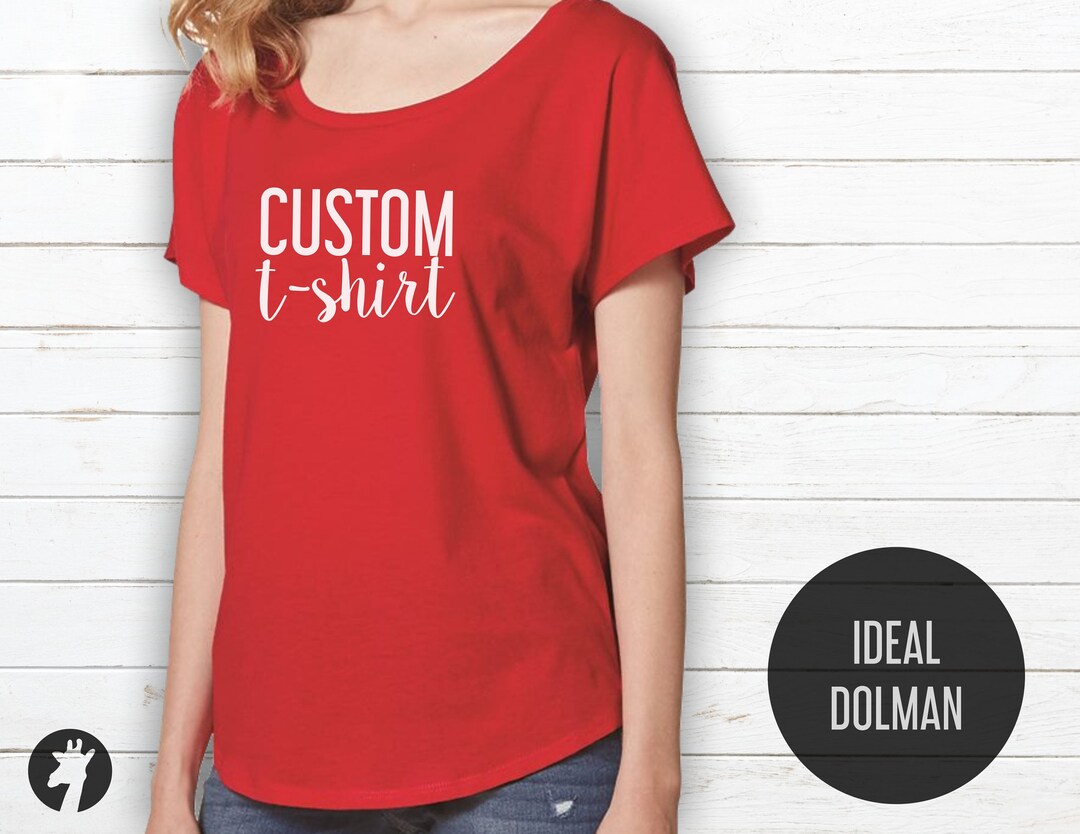 Custom Shirts - Custom Dolman Shirt - Custom Dolman Sleeve Top - Dolman ...