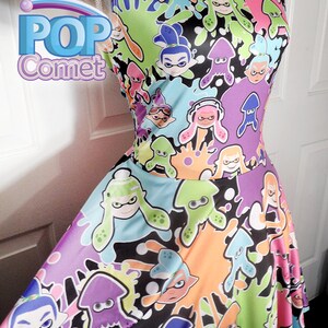 Splatoon Inspired Dress Splatoon Skater Dress Inkling Dress Squid Kid ...