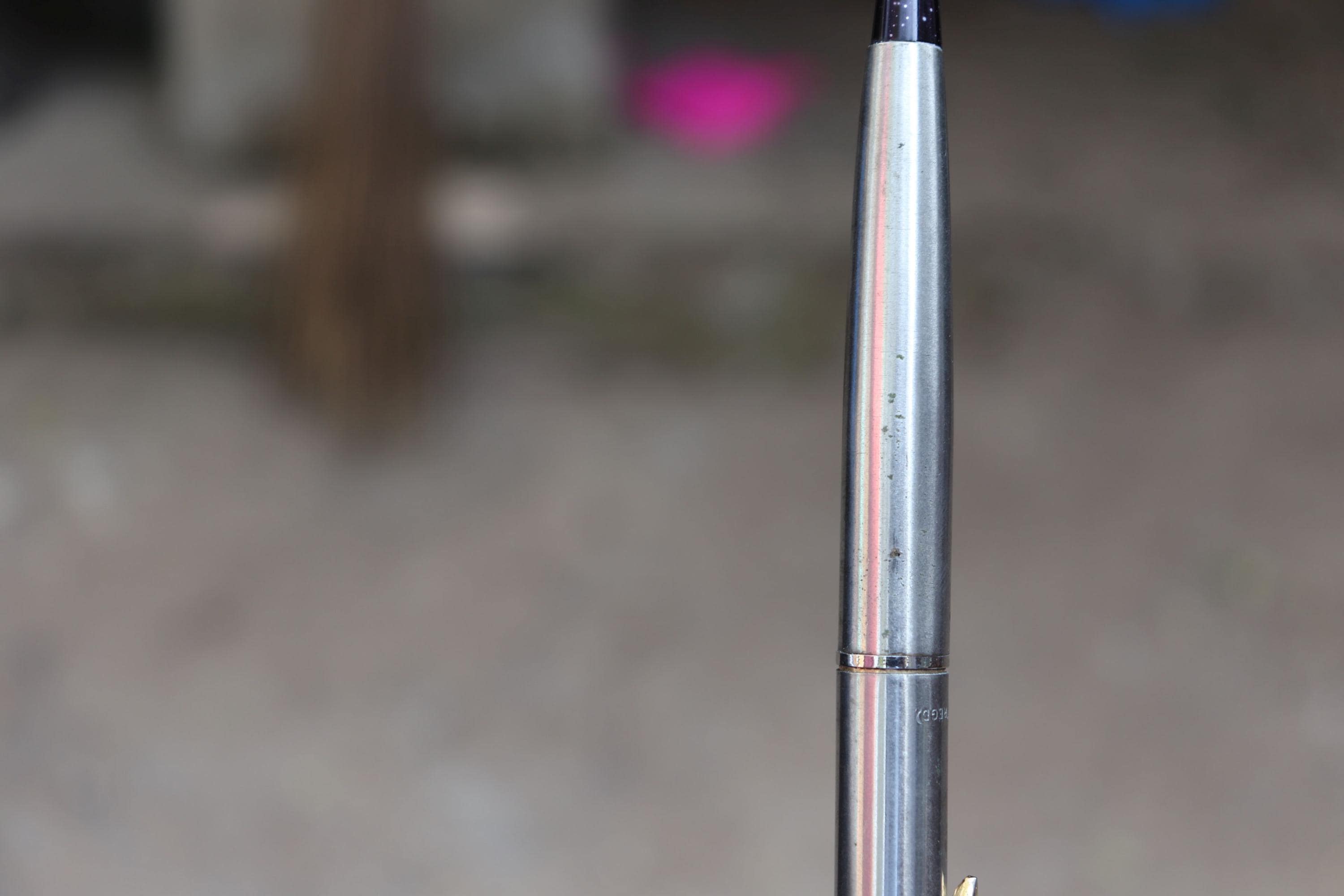 Vintage Wilson (regd) Fountain Pen Metal Brushed Chrome Body Fine Nib ...