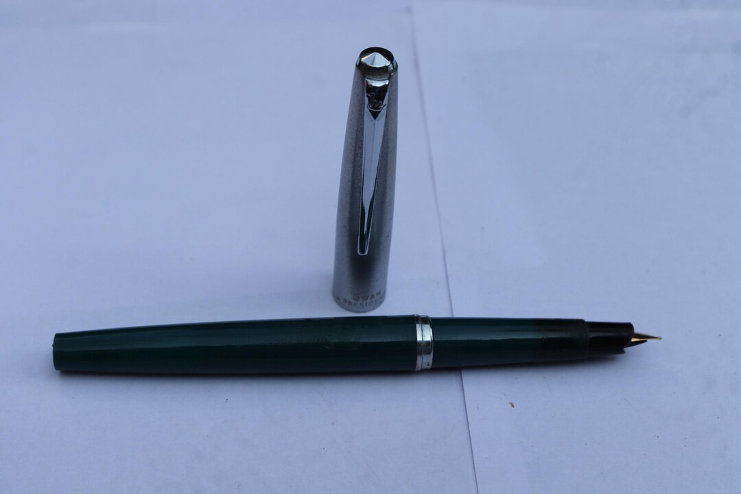 Vintage Swan President Fountain Pen Teal Plastic Body Squeeze Ink ...
