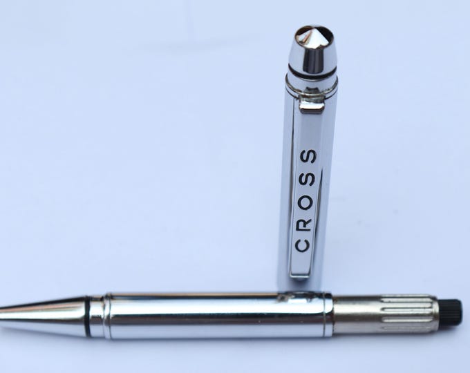 Cross Ballpoint Pen Small Size Full Chrome Body Cap Twist - Etsy