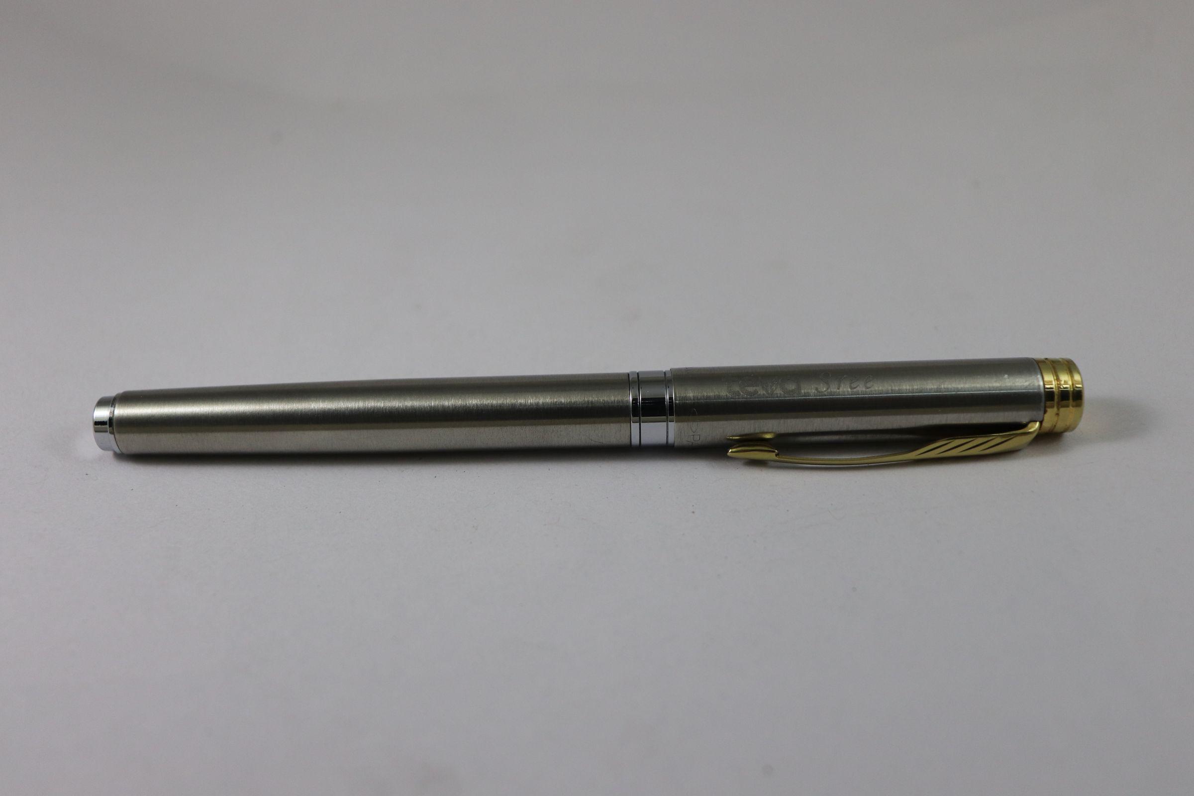 Parker Fountain Pen Full Metal Brushed Chrome Body Fine Nib - Etsy