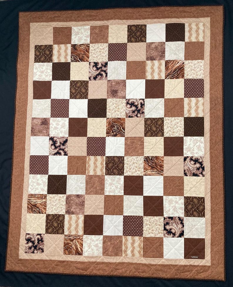 Earth Tone LAP Quilt: Neutral Cotton Couch Throw, Fall Decor - Etsy