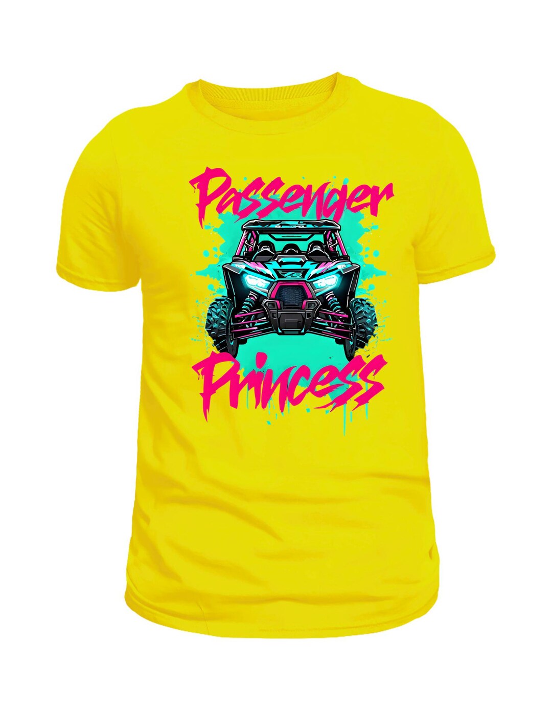 Passenger Princess Off-road Shirt: Neon RZR Graphic Tee (digital ...