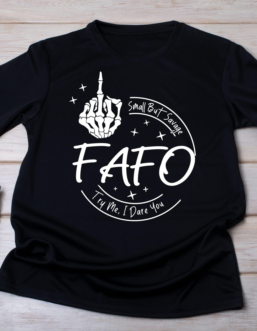 FAFO PNG SVG Digital Download, Small but Savage Skeleton Middle Finger ...