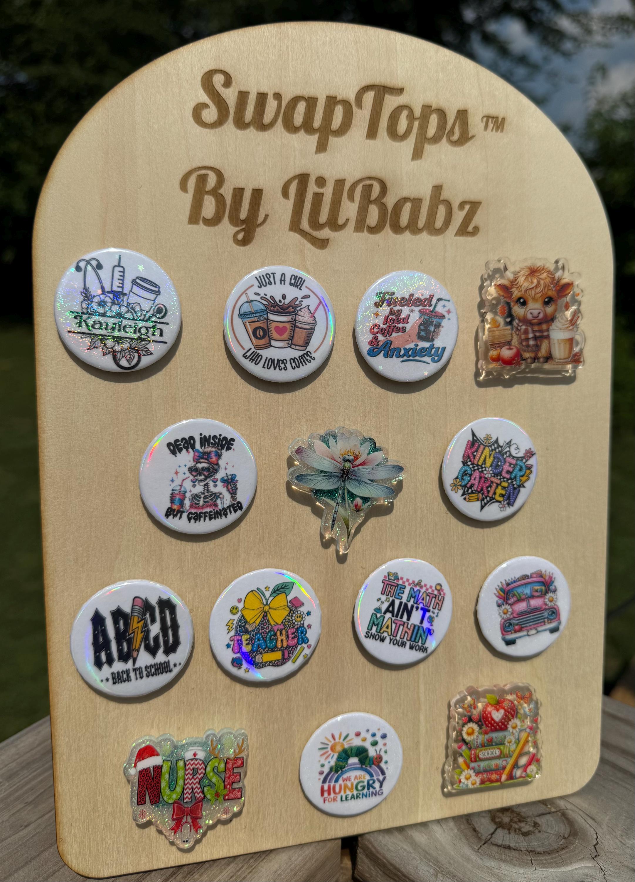 Interchangeable Badge Reel Topper: Fun Teacher, Nurse, Everyday Designs ...