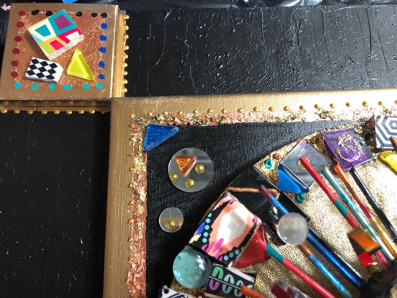 Contemporary Combinations of Whimsical Mixed Media Painting on - Etsy