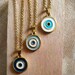Good Luck Evil Eye Gold Necklace Dainty Evil Eye Necklace Fortune ...