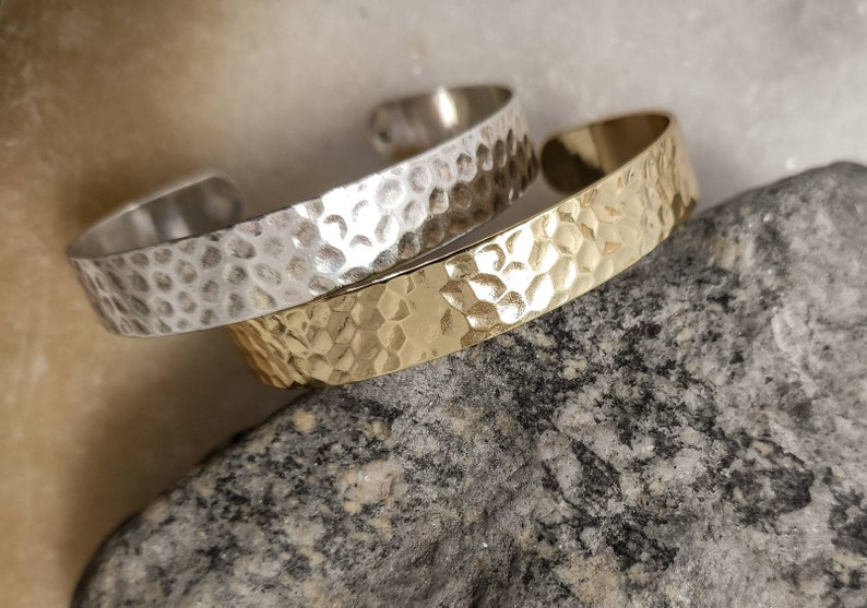 Hammered Cuff Bracelets, Wide Cuff Bracelet, Gold Cuff Bracelet, Gifts ...