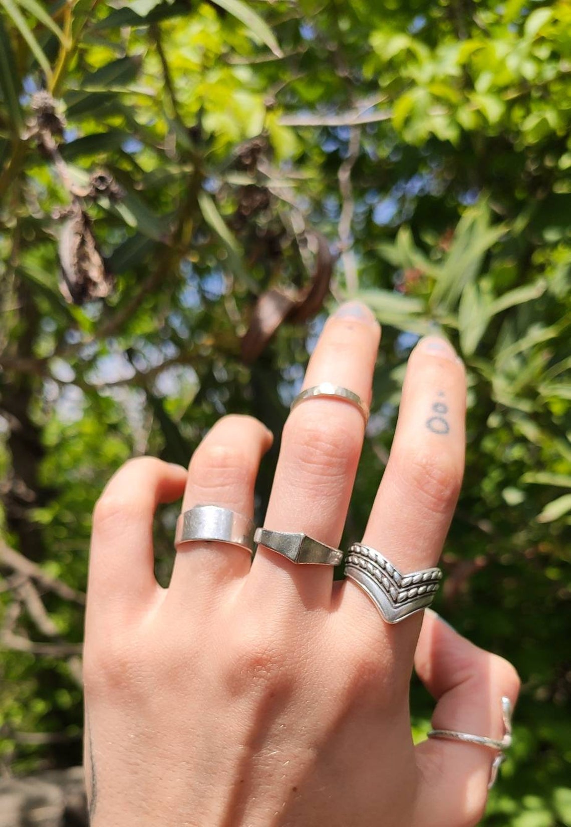 Midi ring Above knuckle ring Pinkyi ring Silver midi ring Gold | Etsy