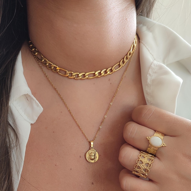 Gold Choker Scarab - Etsy