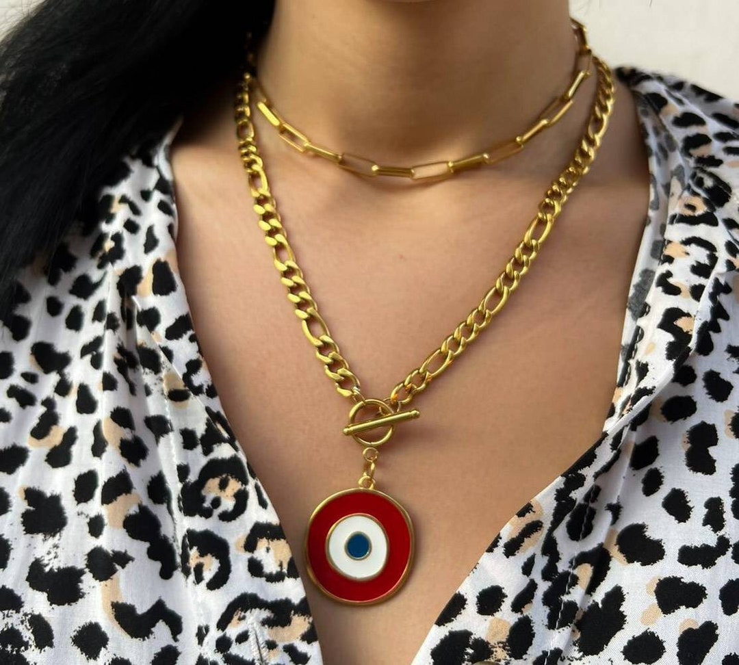 Evil Eye Necklace, Evil Eye Gold Chain Necklace, Evil Eye Jewelry ...