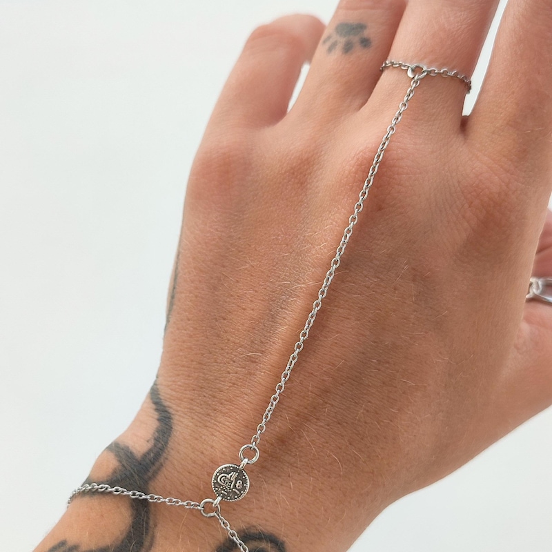 Silver Hand Chain - Etsy