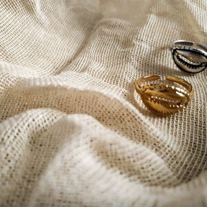 Cowrie Shell Ring, Gold Shell Ring, Gold Cowrie Ring, Silver Cowie Ring ...