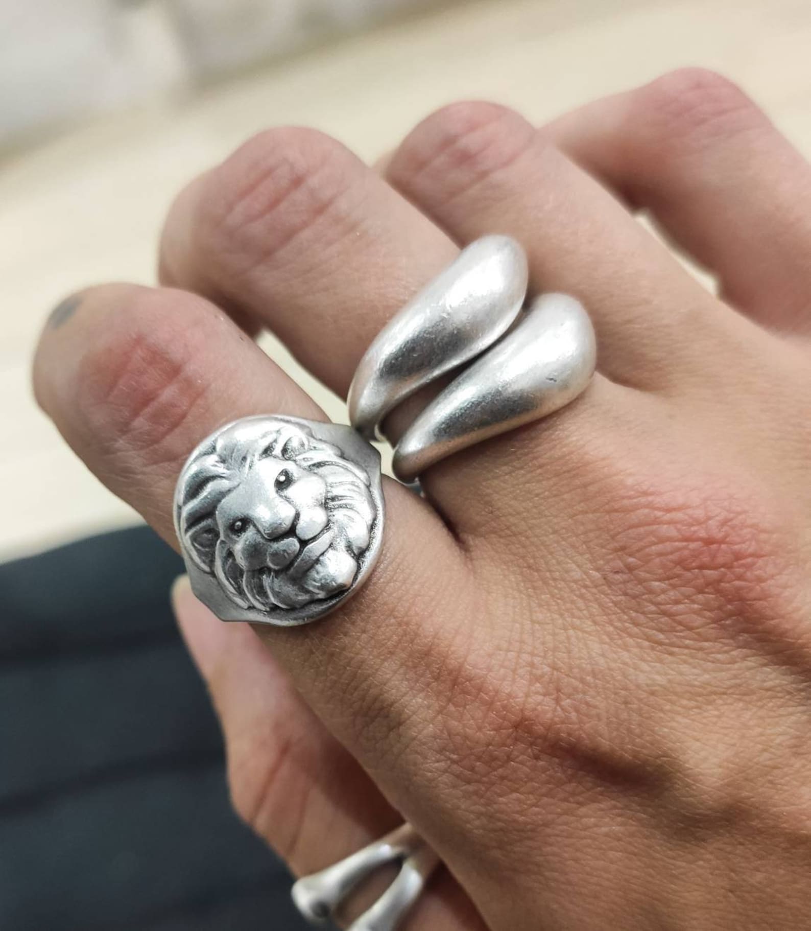 Gold Lion Ring Leo Ring Silver Lion Ring Signet Ring Lion - Etsy