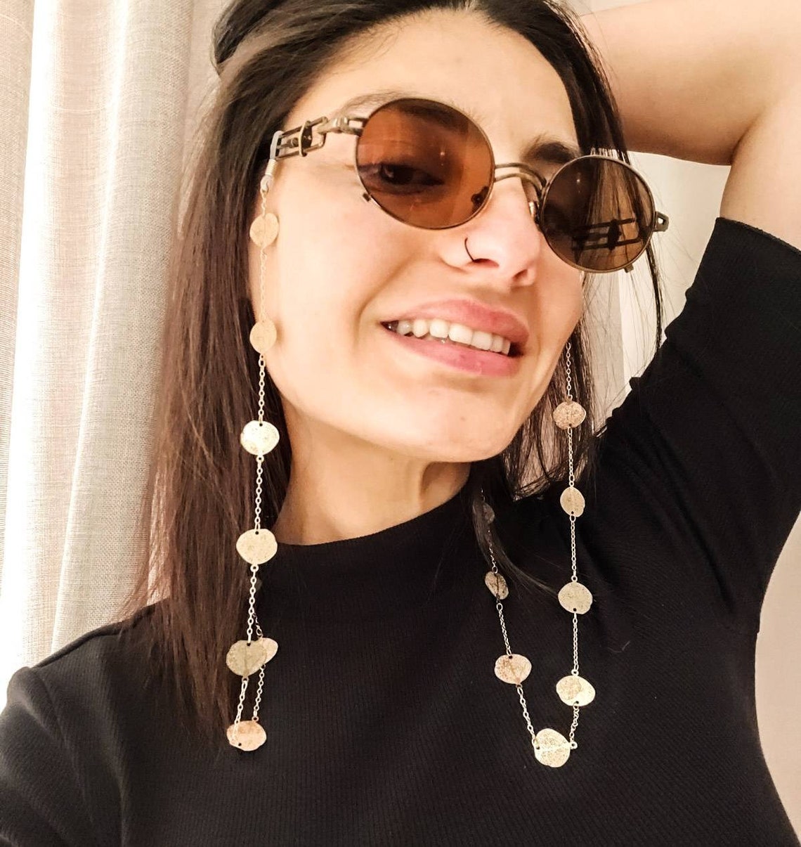 Glasses Chains ,eyeglasses Chain, Glasses Holder, Gifts for Her, Gold ...