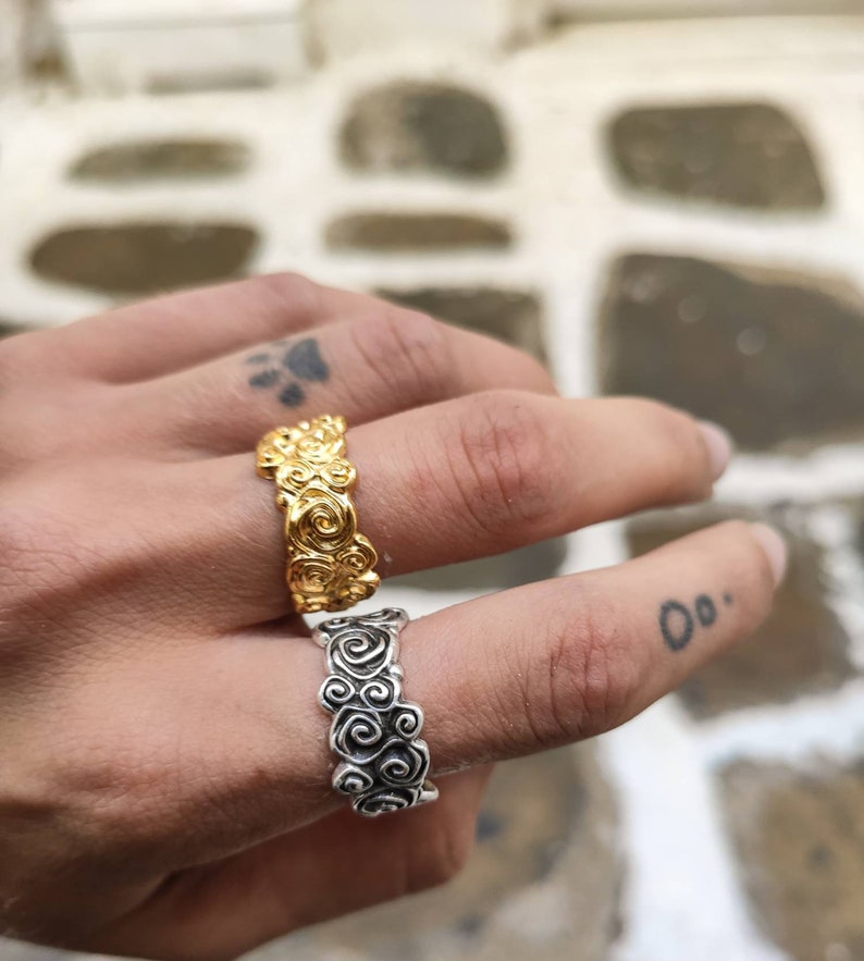 Gold Flower Ring Thumb Ring Rings for Women Silver Stacking - Etsy