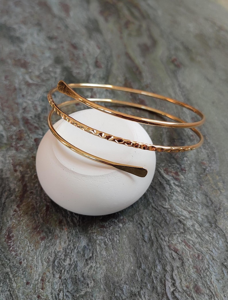 Wrap Gold Arm Cuff, Spiral Cuff Bracelet, Upper Arm Cuff Bracelet ...