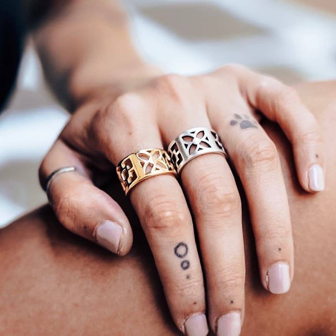 Hippie Gold Ring, Gifts for Her, Thumb Ring, Christmas Gift, Chunky ...