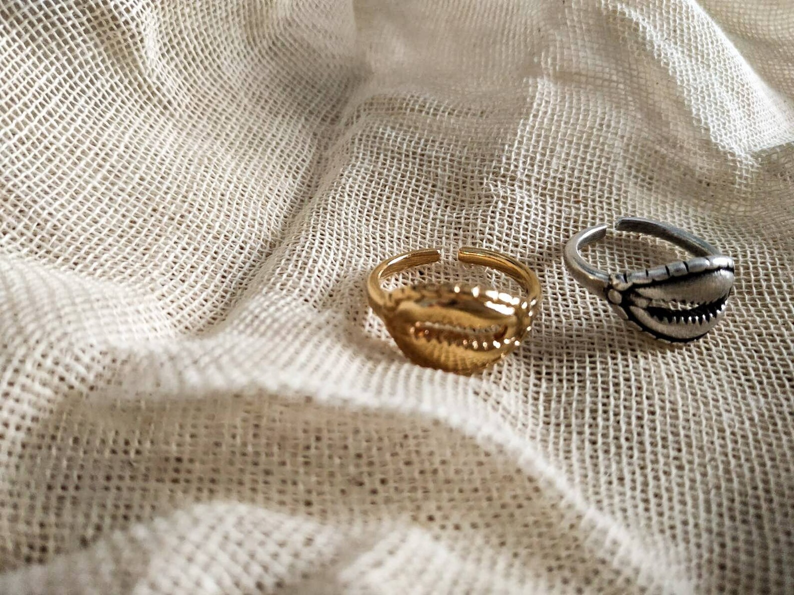 Cowrie Shell Ring Gold Shell Ring Gold Cowrie Ring Silver - Etsy