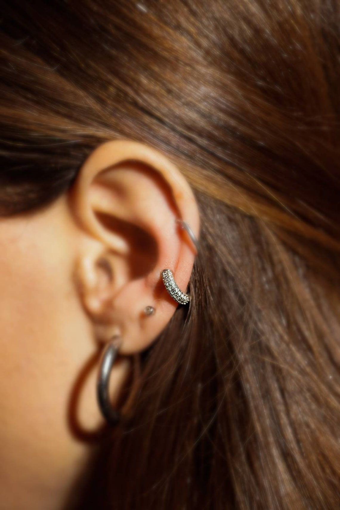 Fake Helix Piercing Ear Cuff No Piercing Fake Piercing Ear - Etsy