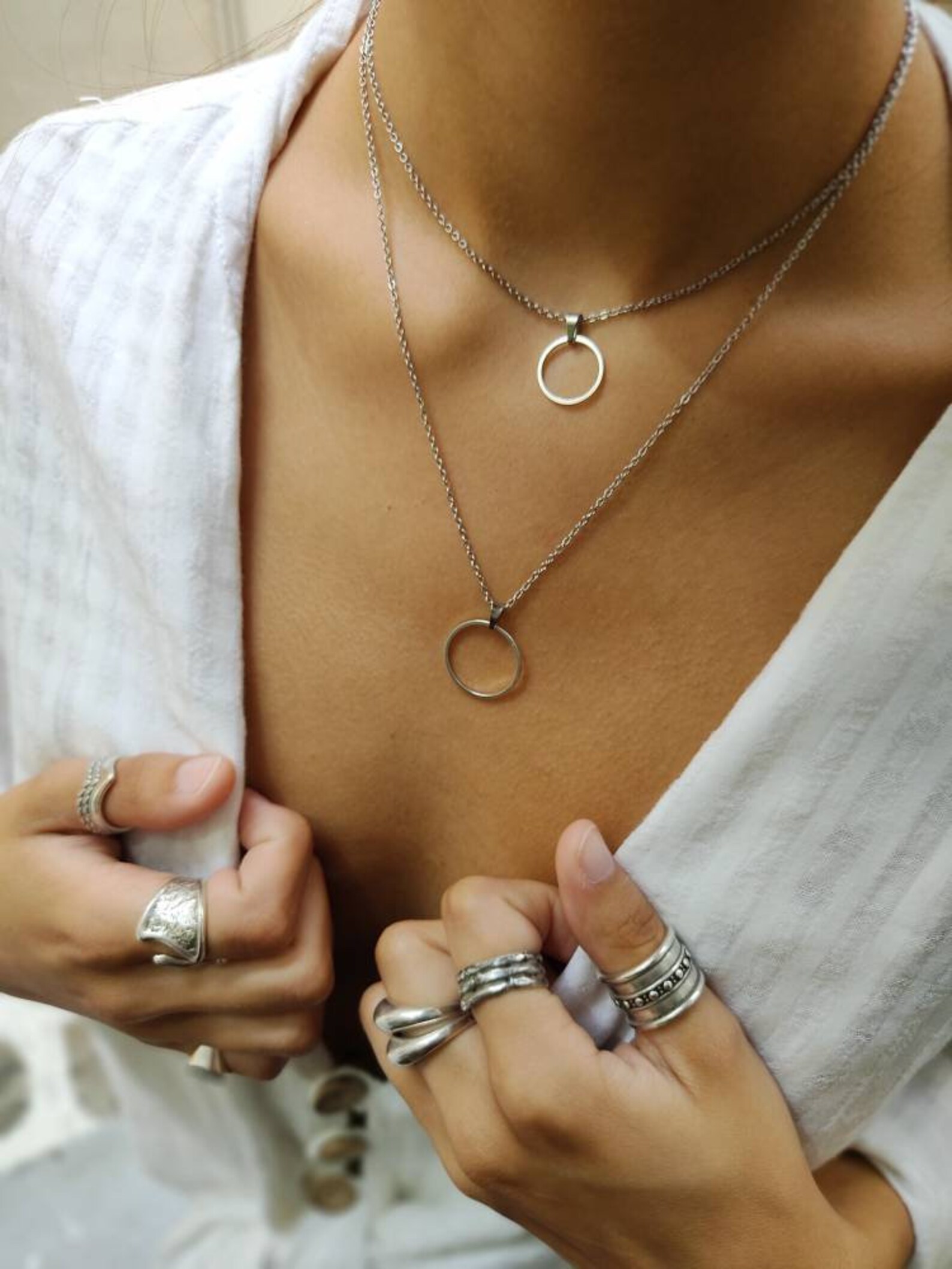 Karma Circle Necklace, Gold Circle Necklace, Best Friend Necklace ...