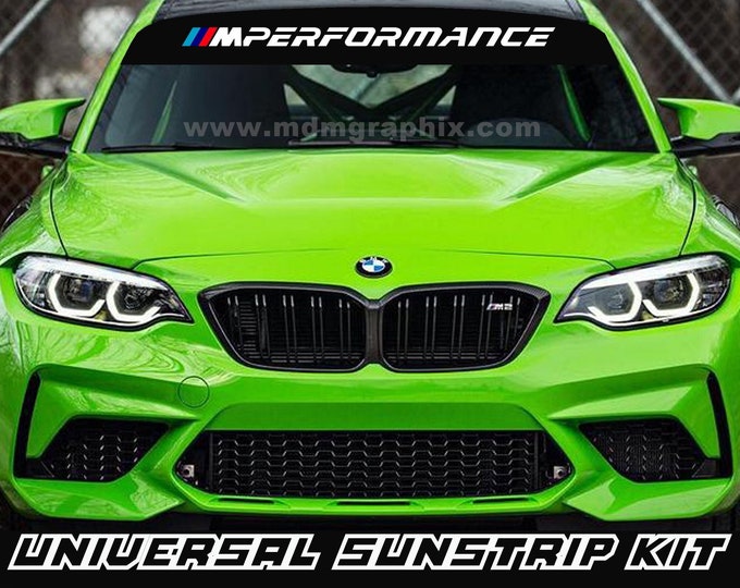 M Performance BLUE Car Sunstrip Banner M2 M3 M4 M6 M6 Msport Bmw ...