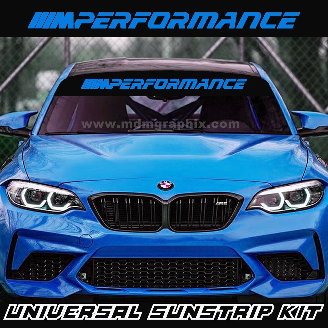 M Performance BLUE Car Sunstrip Banner M2 M3 M4 M6 M6 Msport Bmw ...