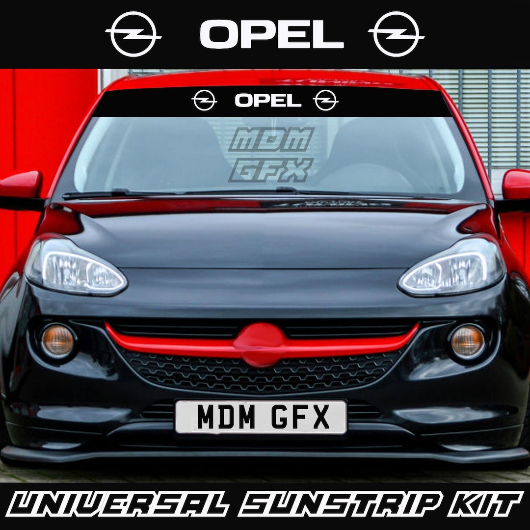 Vauxhall Opel Dual Emblem Outline Sun Strip Kit Opel Astra Universal ...