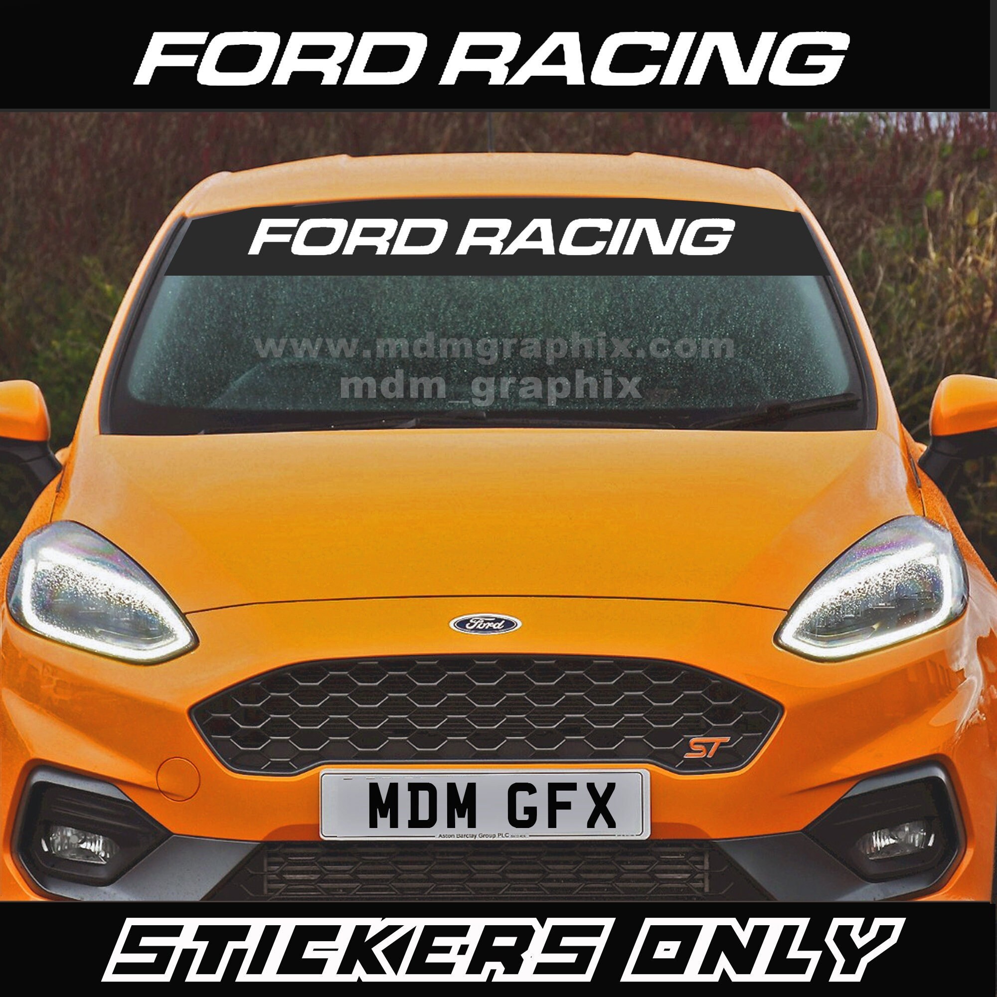 Ford Racing Decal Windshield