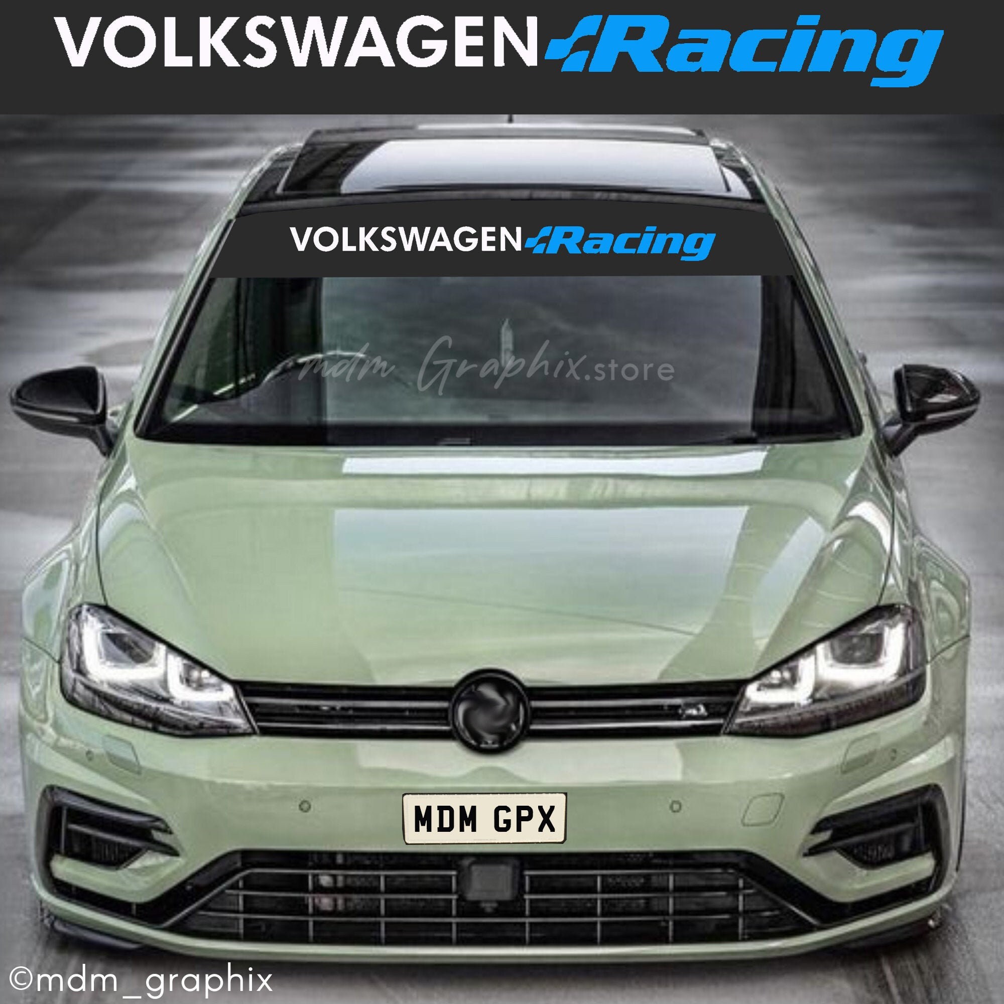 Volkswagen Racing Sunstrip Decal Mk1 Mk2 Mk3 Mk4 Mk5 Mk6 Mk7 | Etsy UK