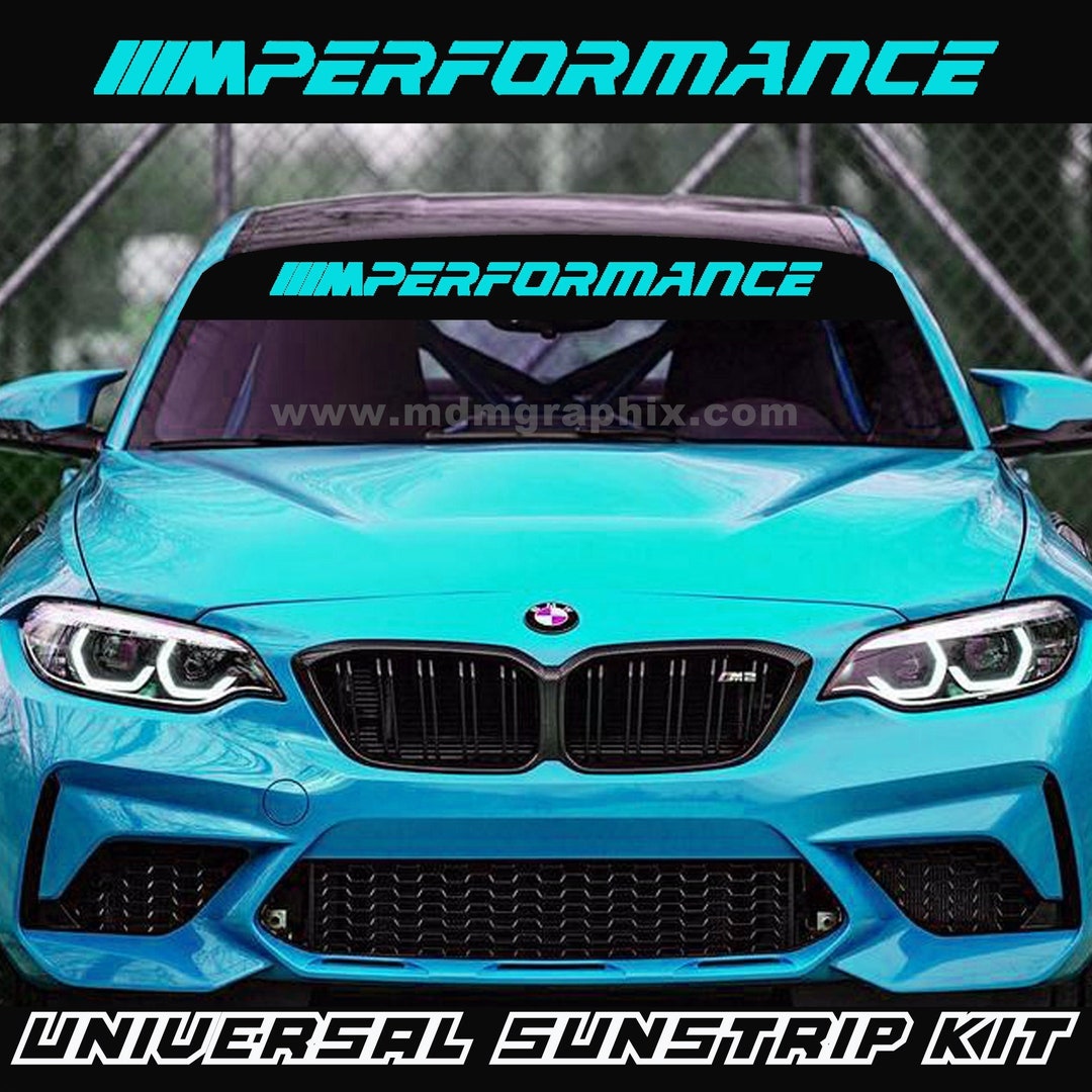 M Performance BABY BLUE Car Sunstrip Banner M2 M3 M4 M6 M6 Msport Bmw ...