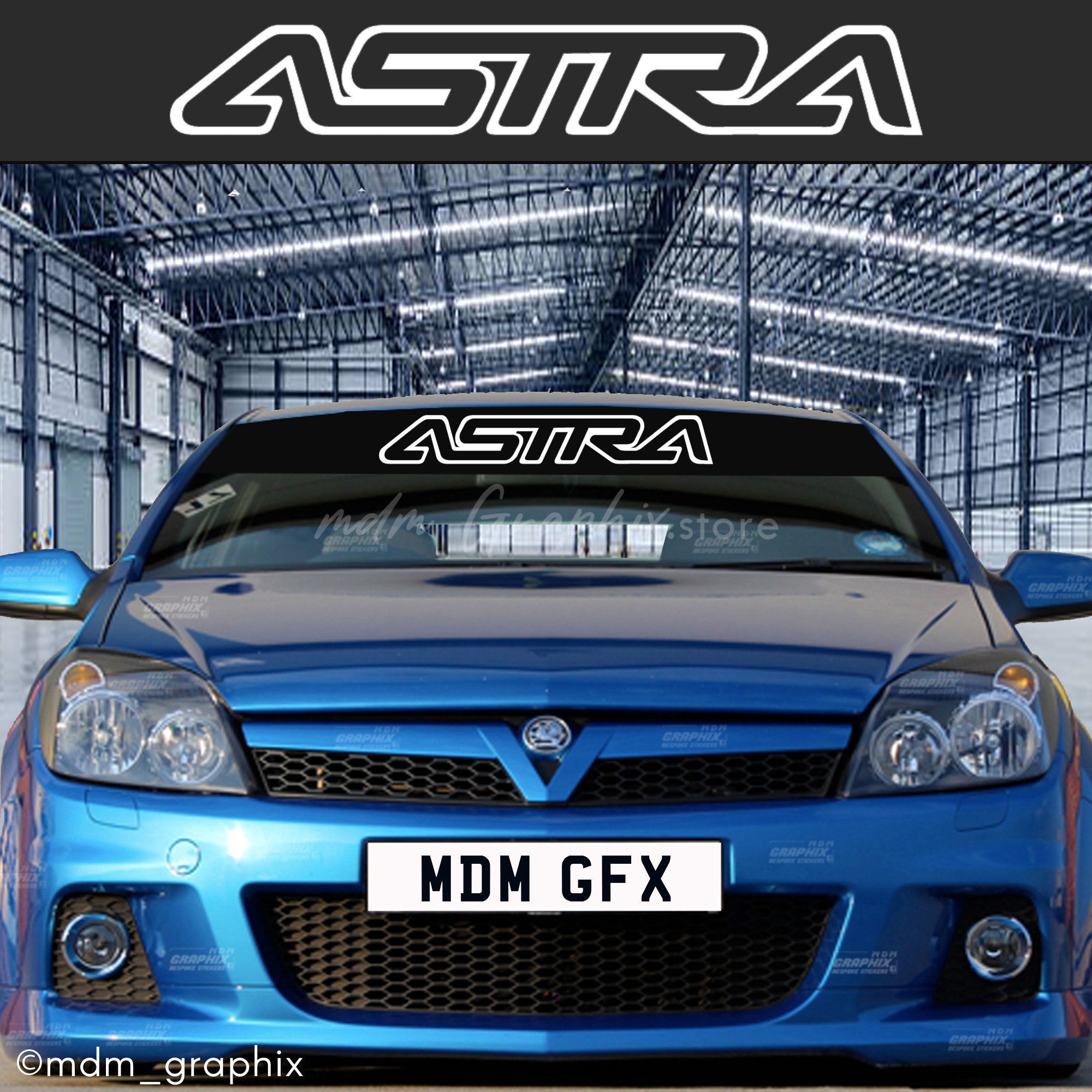 Vauxhall Astra Outline Sun Strip Kit Opel Astra Universal Sunstrip Kit ...