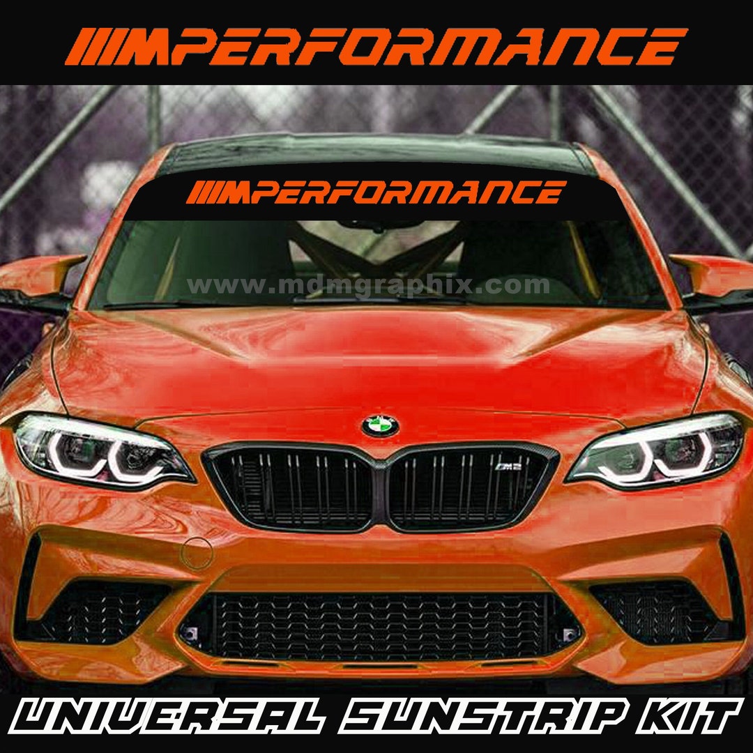 M Performance ORANGE Car Sunstrip Banner M2 M3 M4 M6 M6 Msport Bmw ...