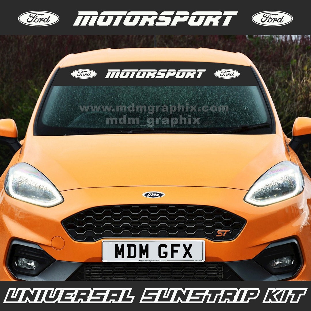 Ford Motorsport Fiesta ST Focus Sunstrip Zetec RS Sun Strip Decal ...