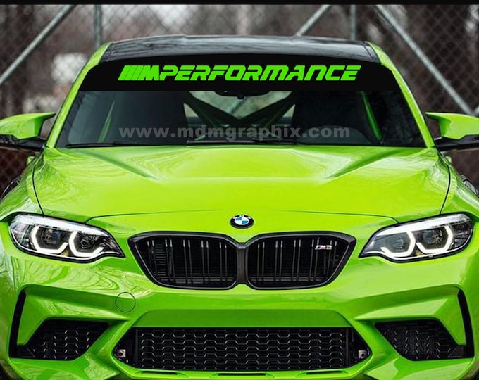 M Performance BLUE Car Sunstrip Banner M2 M3 M4 M6 M6 Msport Bmw ...