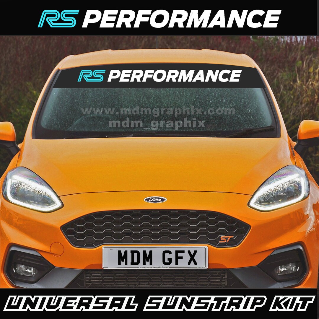 Ford RS Performance Universal Banner Sunstrip Gloss Black (MK2 RS, MK3 ...