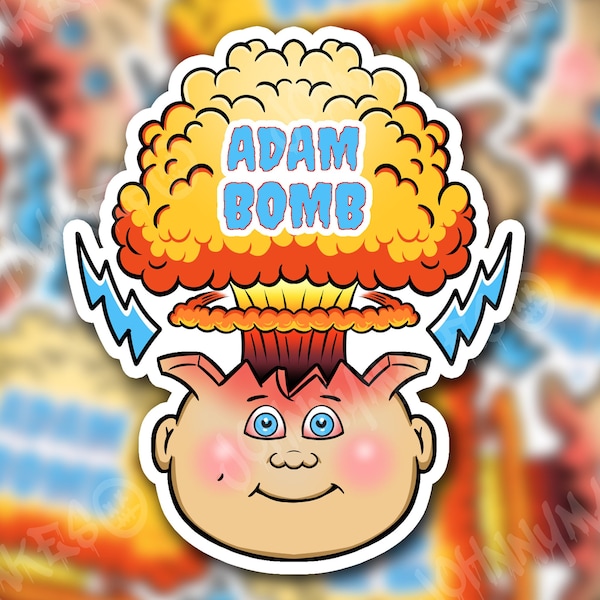 Adam Bomb Garbage Pail Kids - Etsy