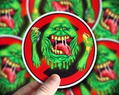 Ghostbusters Logo Slimer Ghost Sticker or Magnet - Etsy