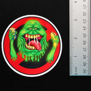 Ghostbusters Logo Slimer Ghost Sticker or Magnet - Etsy