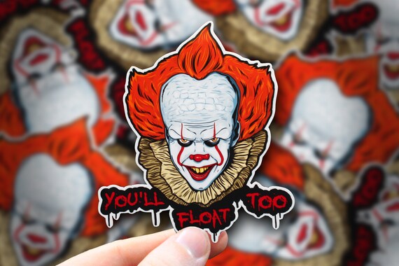 Pennywise it Horror Clown Sticker or Magnet - Etsy