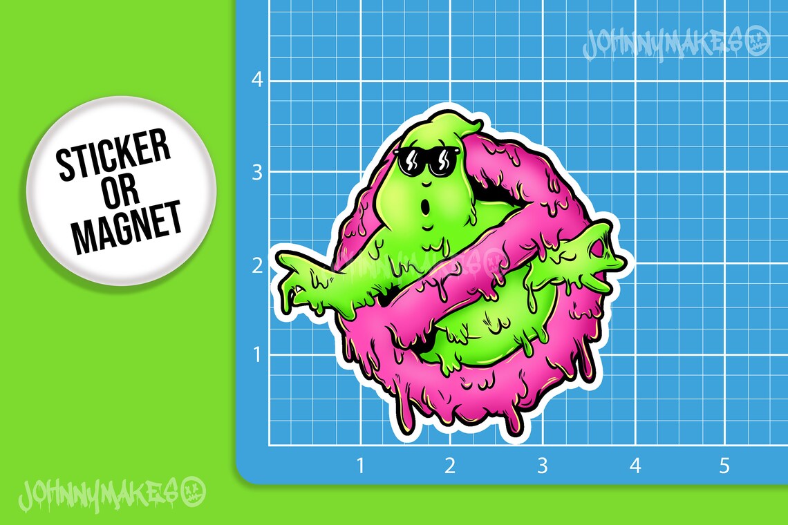 Ghostbusters Retro Slime Logo Sticker or Magnet - Etsy