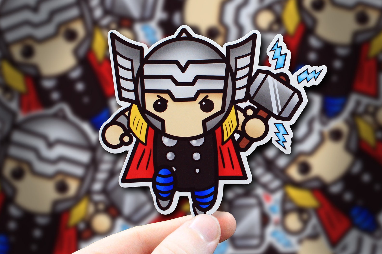 Thor Chibi Sticker or Magnet | Etsy