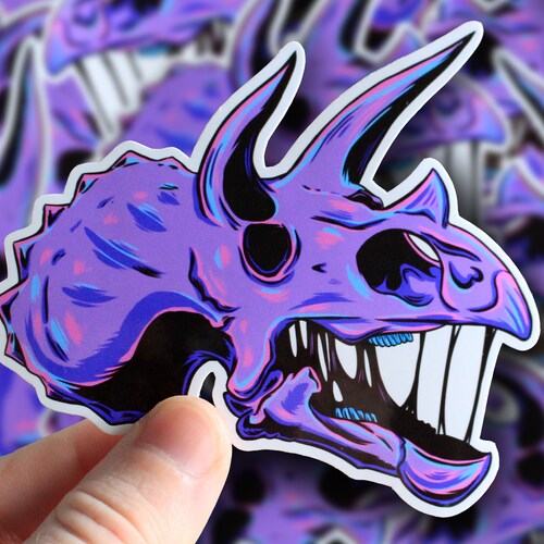 T-rex Dinosaur Skull Sticker or Magnet - Etsy