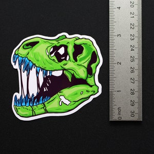 T-rex Dinosaur Skull Sticker or Magnet - Etsy