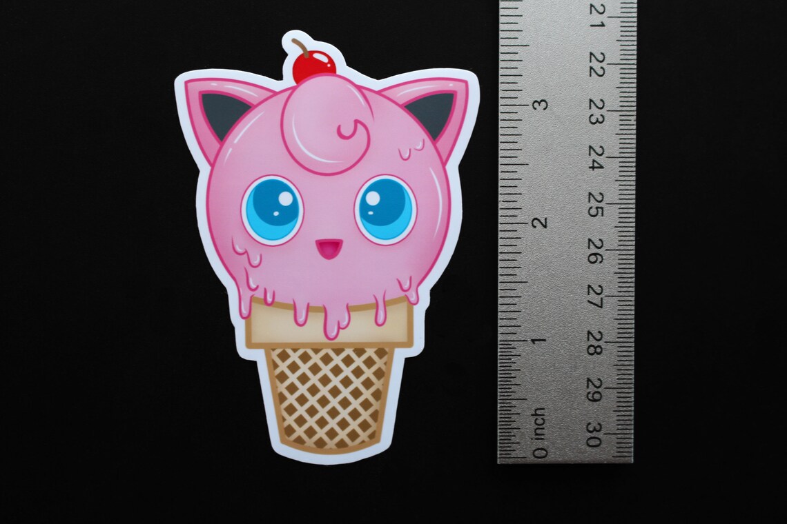 Pokémon Jigglypuff Ice Cream Cone Sticker or Magnet - Etsy